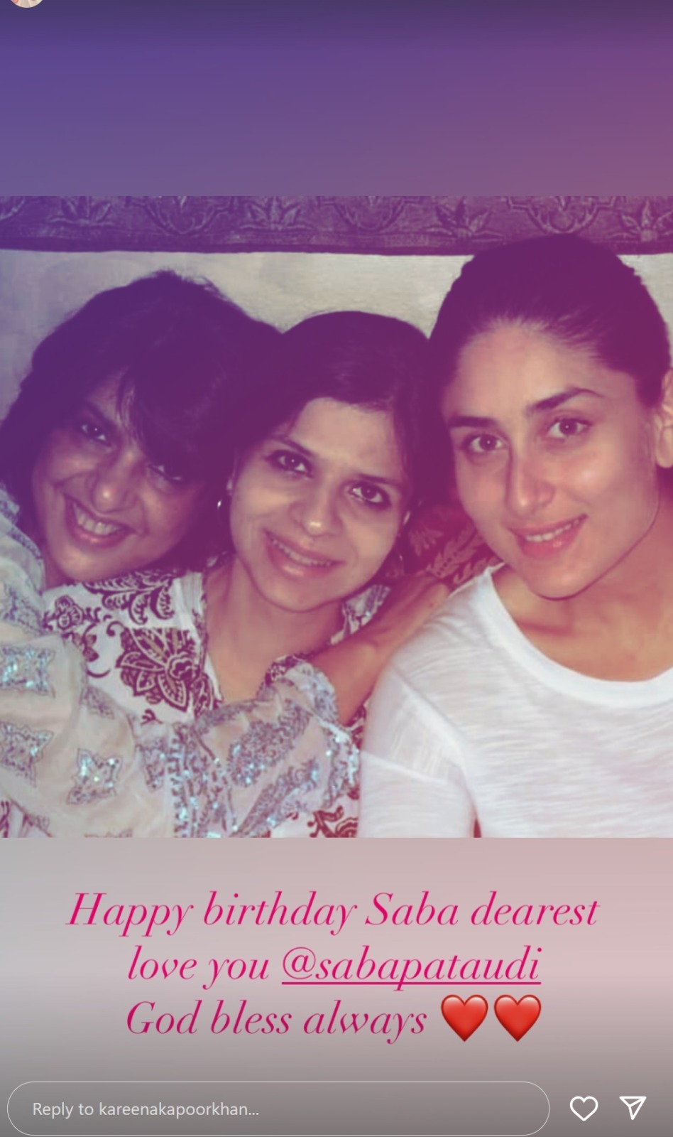 Kareena Kapoor Khan’s Birthday Wish For Sister-In-Law Saba Ali Khan Is ...