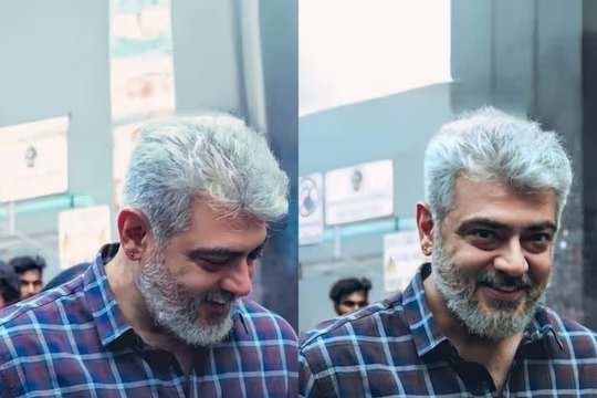 Ajith Kumar’s Sharp And Radiant Look In Chequered Blue Shirt Has ...