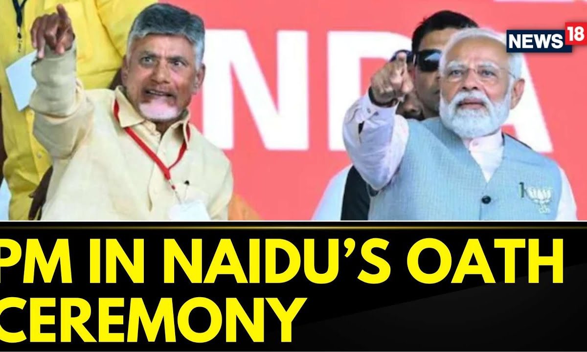 Chandrababu Naidu Oath | PM Modi Arrives For The Swearing-in Ceremony Of Naidu | PM Modi News ...