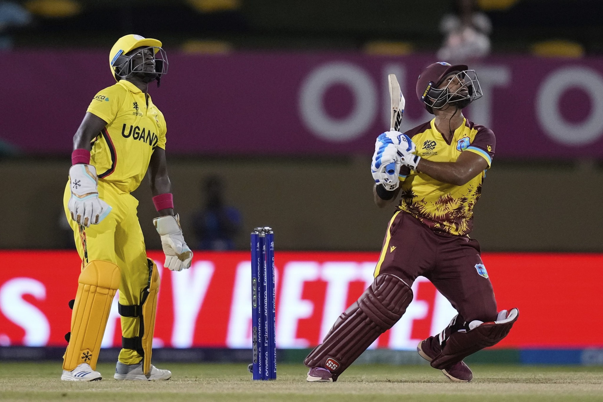 WI vs UGA, T20 World Cup 2024 in Photos: Akeal Hosein's Fifer Helps ...