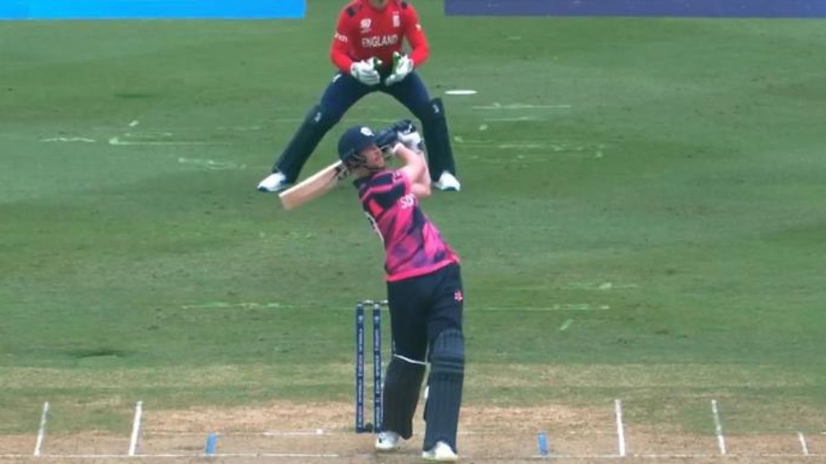 Scotland's Michael Jones Smashes Solar Panel at Kensington Oval With ...