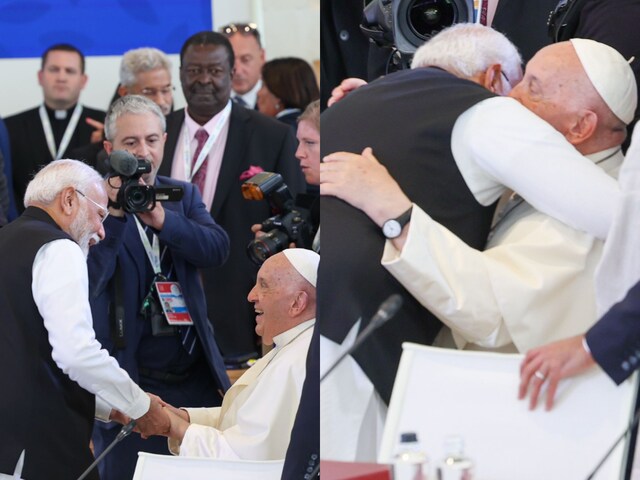 Handshake, Warm Hugs: PM Modi Invites Pope Francis To India During ...