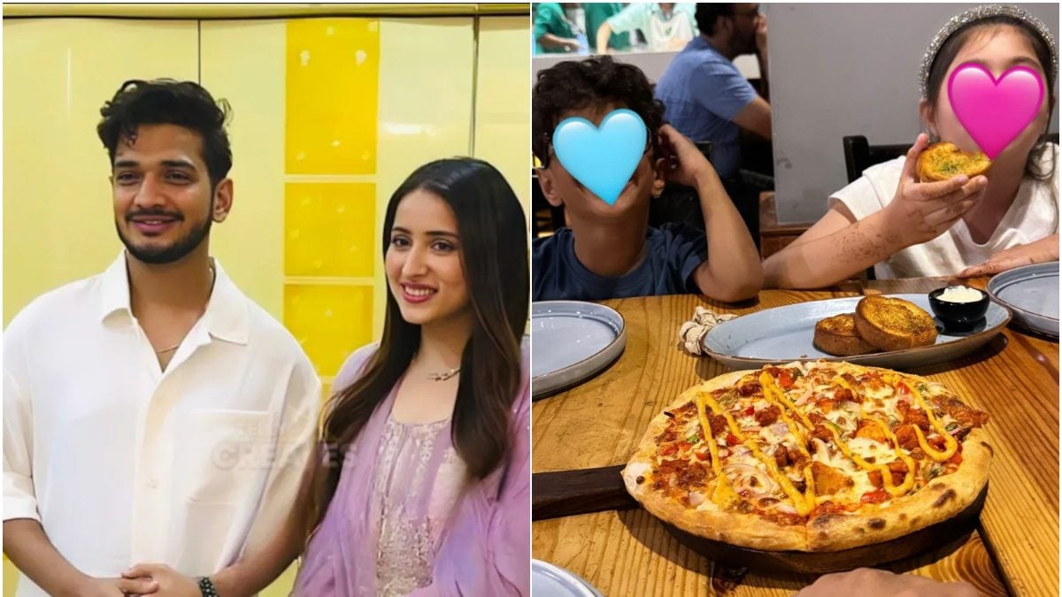 Munawar Faruqui Holds Wife Mehzabeen Coatwala's Hand, Dines with Son ...