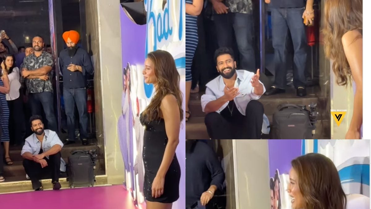 Vicky Kaushal Patiently Sits At The Red Carpet, While Triptii Dimri ...