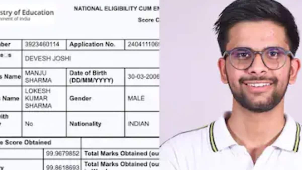NEET UG 2024: Mark Sheet Of Rajasthan Boy, Who Got 720/720, Goes Viral ...