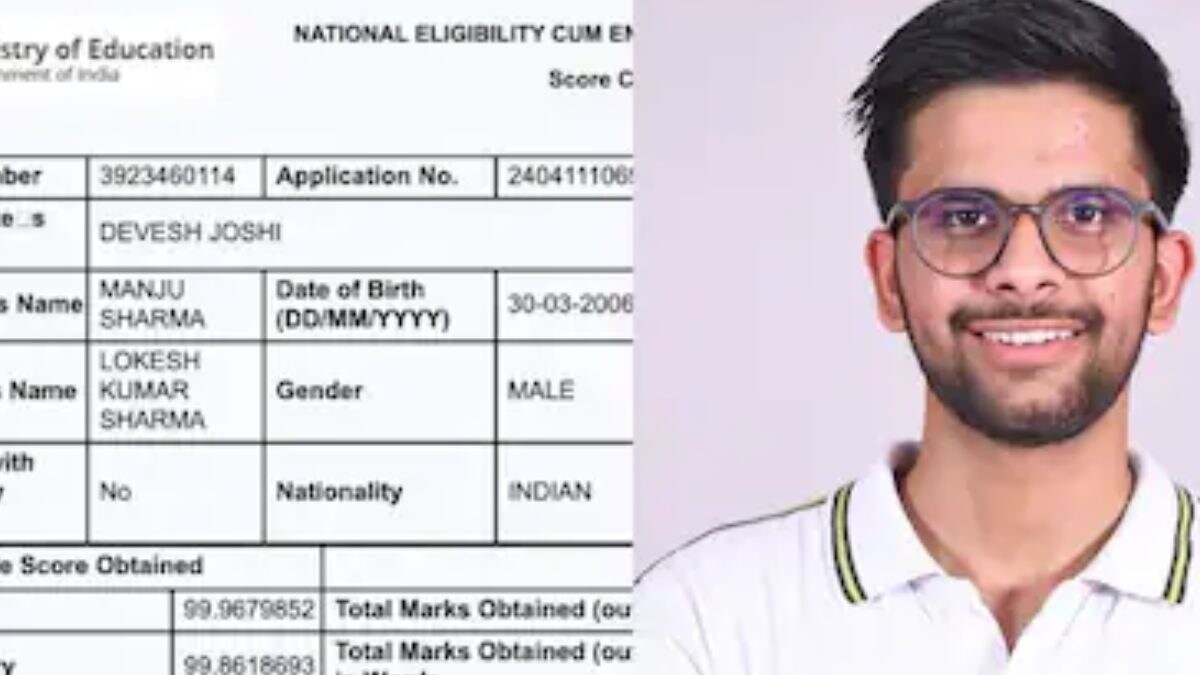 NEET UG 2024: Mark Sheet Of Rajasthan Boy, Who Got 720/720, Goes Viral ...