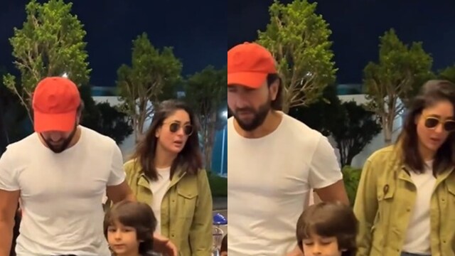 Kareena Kapoor, Saif Ali Khan Twin In White, Get Papped With Sons Taimur And Jeh At Airport ...