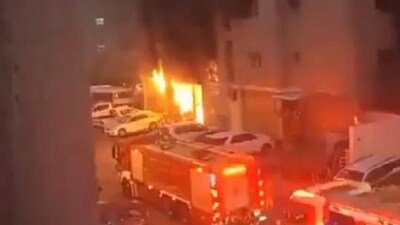 Caught On Cam: Smoke Billows As Firefighters Try To Douse Kuwait ...