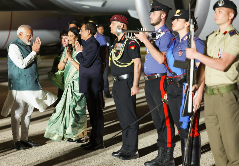 Italian PM Meloni Greets PM Modi With Traditional 'Namaste' As He ...