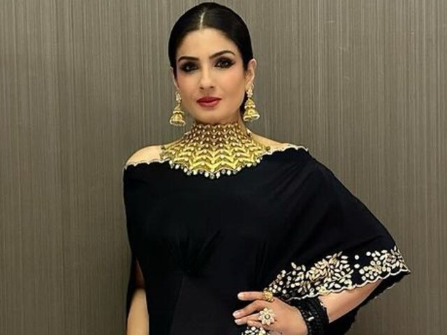 Raveena Tandon Gave A Modern Touch To Her Outfit At Sonakshi Sinha’s ...
