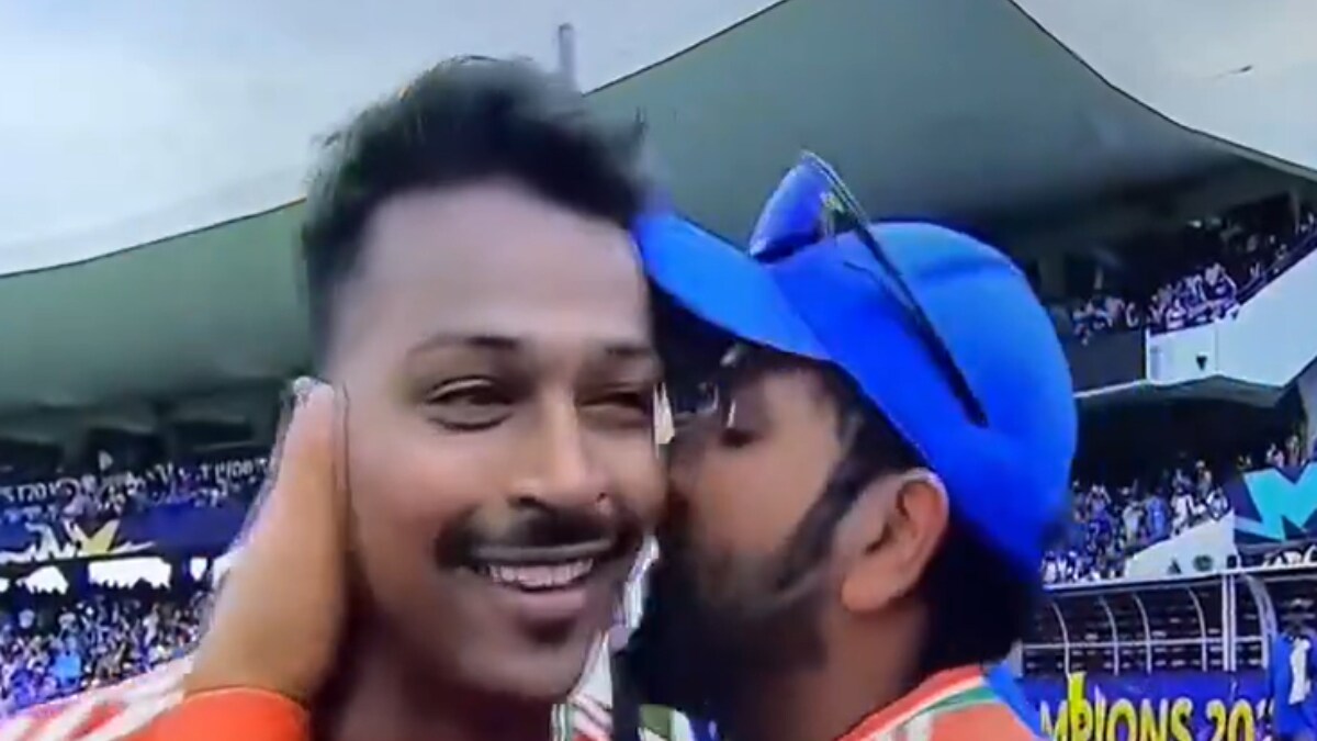 Emotions Wild as Rohit Sharma Gives Hardik Pandya a Kiss After Winning ...