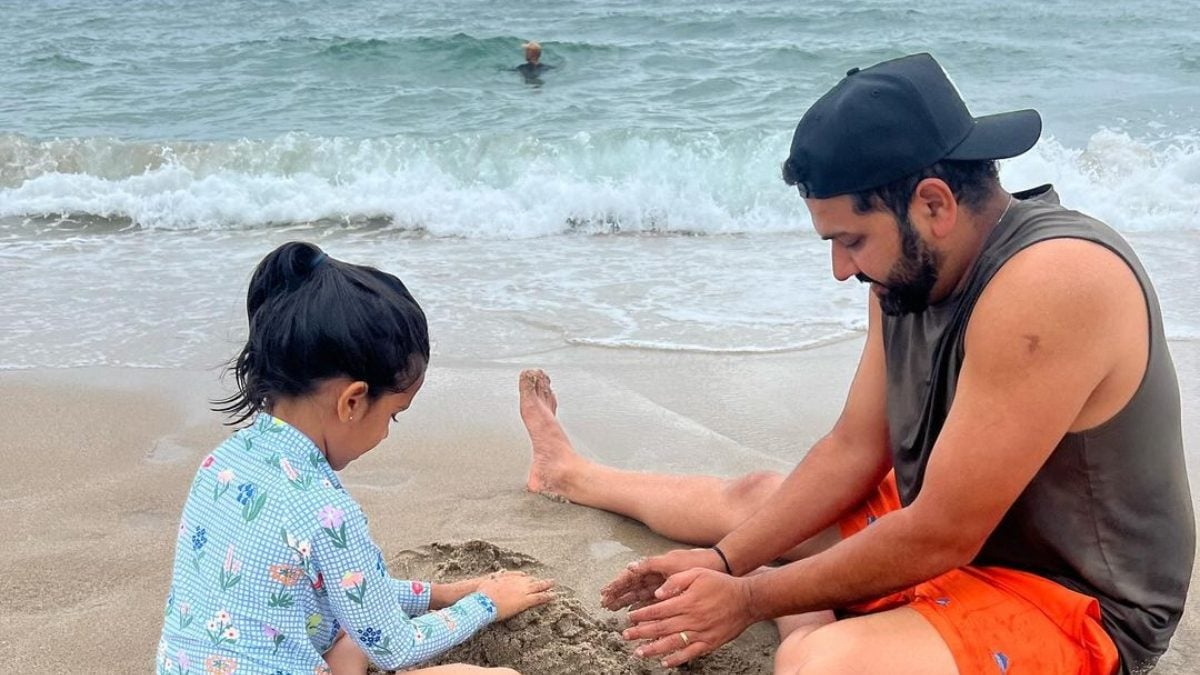 Rohit Sharma's Day Out With Daughter Samaira at the Beach | Cricket ...