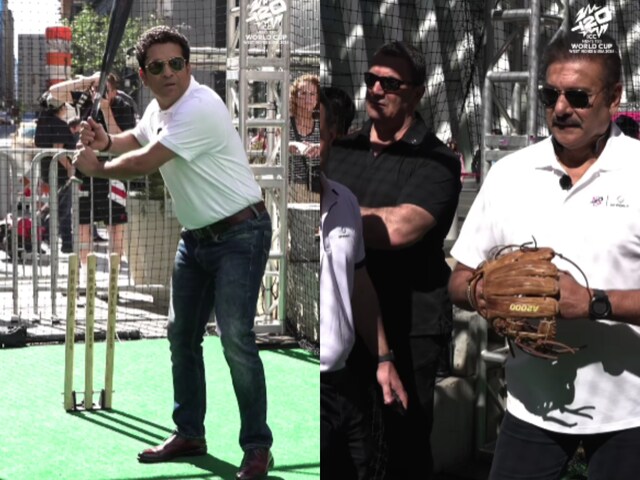 Watch: Sachin Tendulkar Flexes His Baseball Skills as Ravi Shastri ...