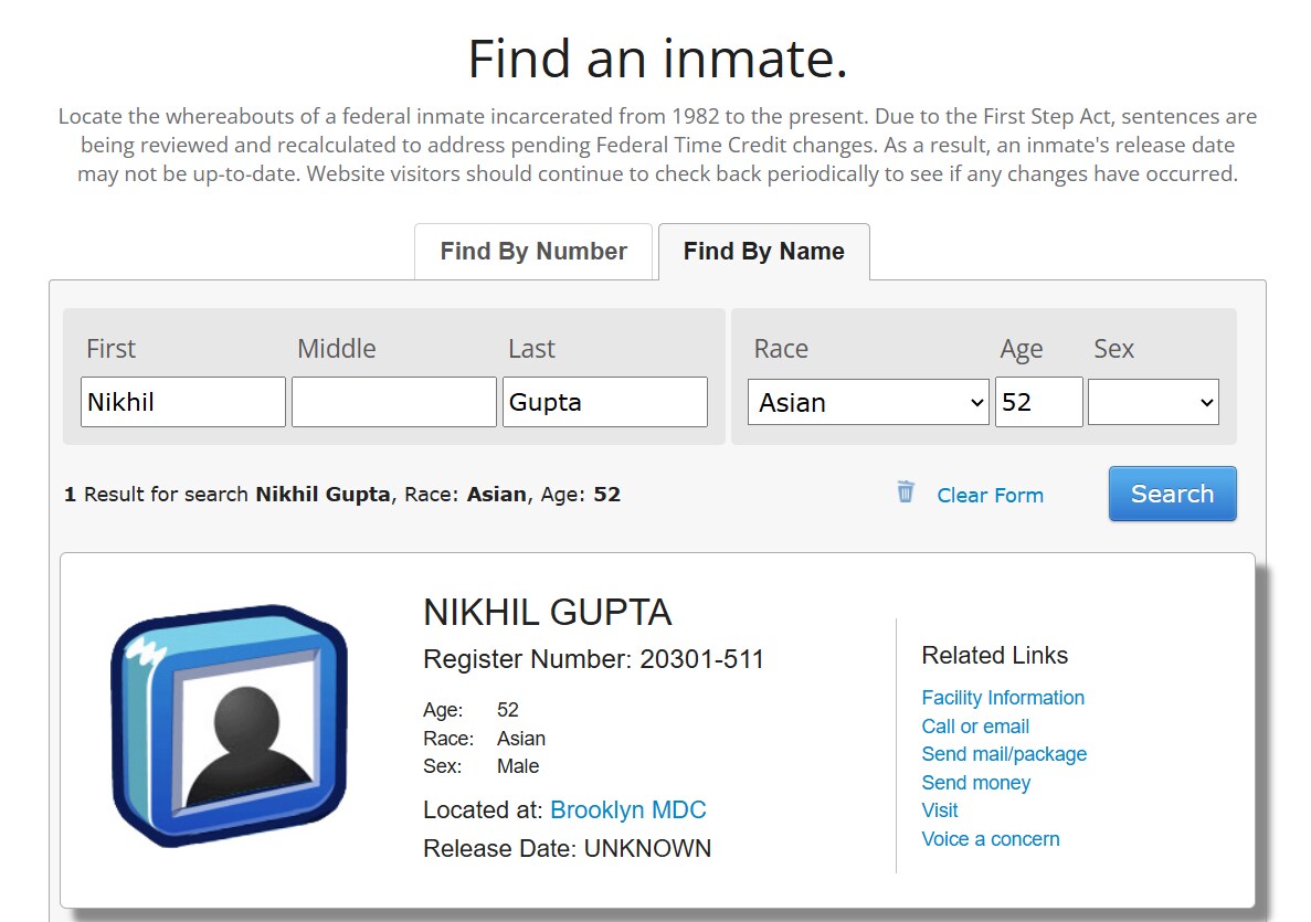 Indian National Nikhil Gupta, Accused Of Murder-For-Hire Plot ...