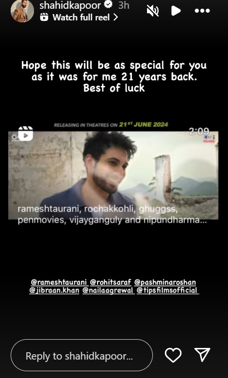 Shahid Kapoor Sends Best Wishes To Ishq Vishk Rebound Team: ‘Hope This Will Be As Special For ...