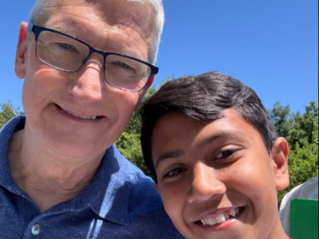 13-Year-Old Indian-Origin Boy's Photo With Apple CEO Tim Cook Is ...