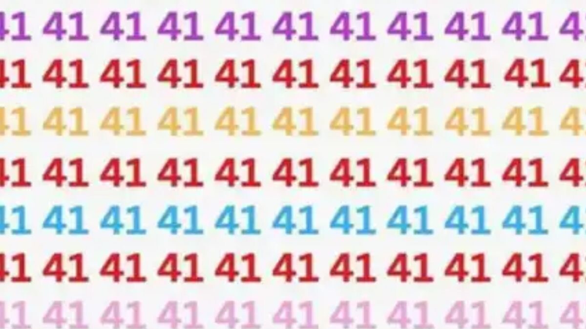 Optical Illusion: Spot The Odd One Out Number In This Image In 10 ...