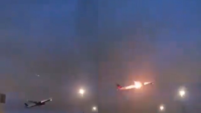 Caught On Cam: Air Canada Boeing Catches Fire Moments After Takeoff ...