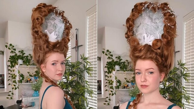 Woman Recreates Queen Charlotte's Swan Wig From ‘Bridgerton’, Impresses ...
