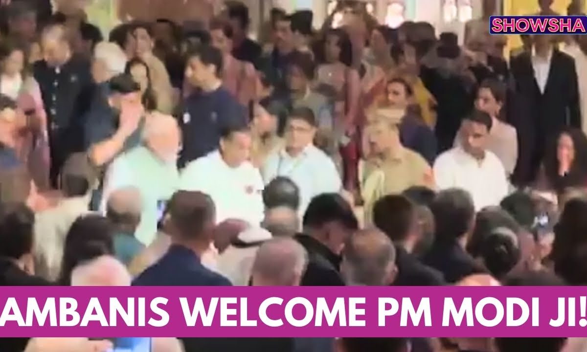 PM Narendra Modi Arrives To Give His Blessings To The Newlywed Anant ...
