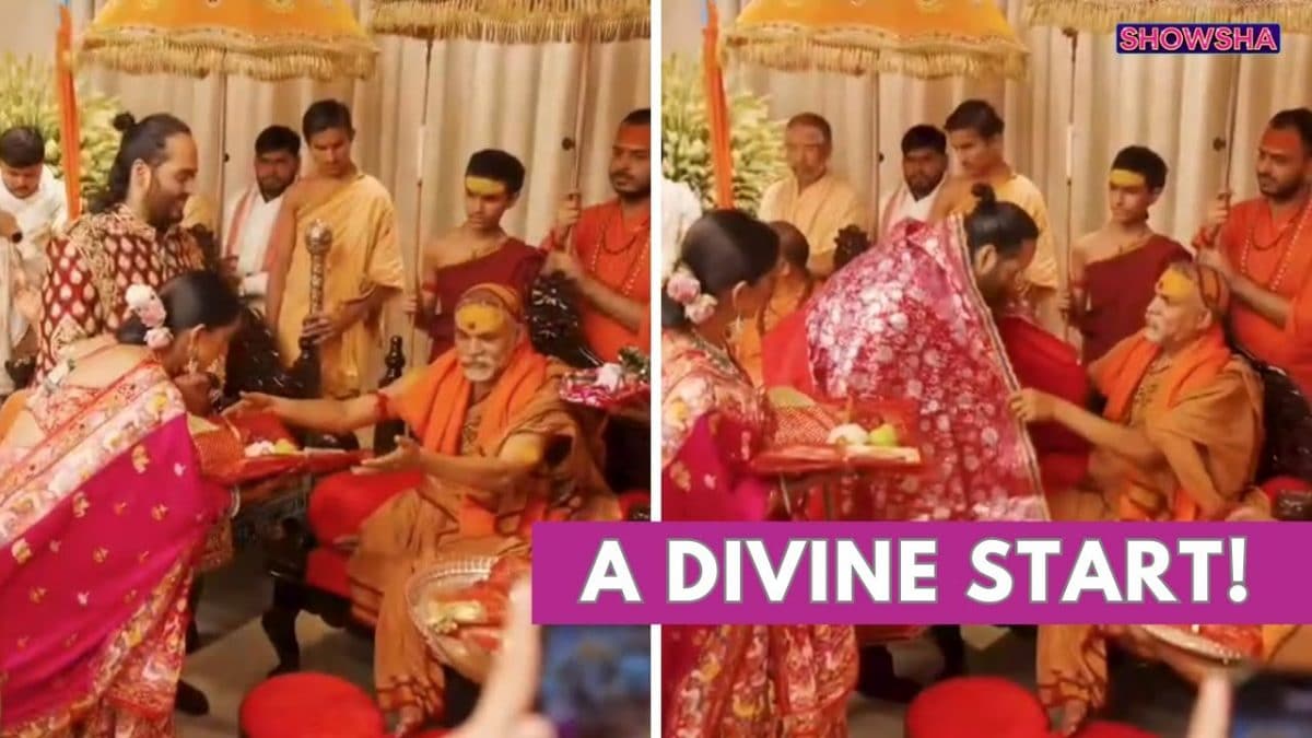 Newlyweds Anant & Radhika Seek The Blessings Of Swami Sadananda ...