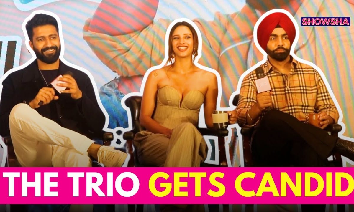 Vicky Kaushal Triptii Dimri And Ammy Virk Promote Bad Newz In Delhi