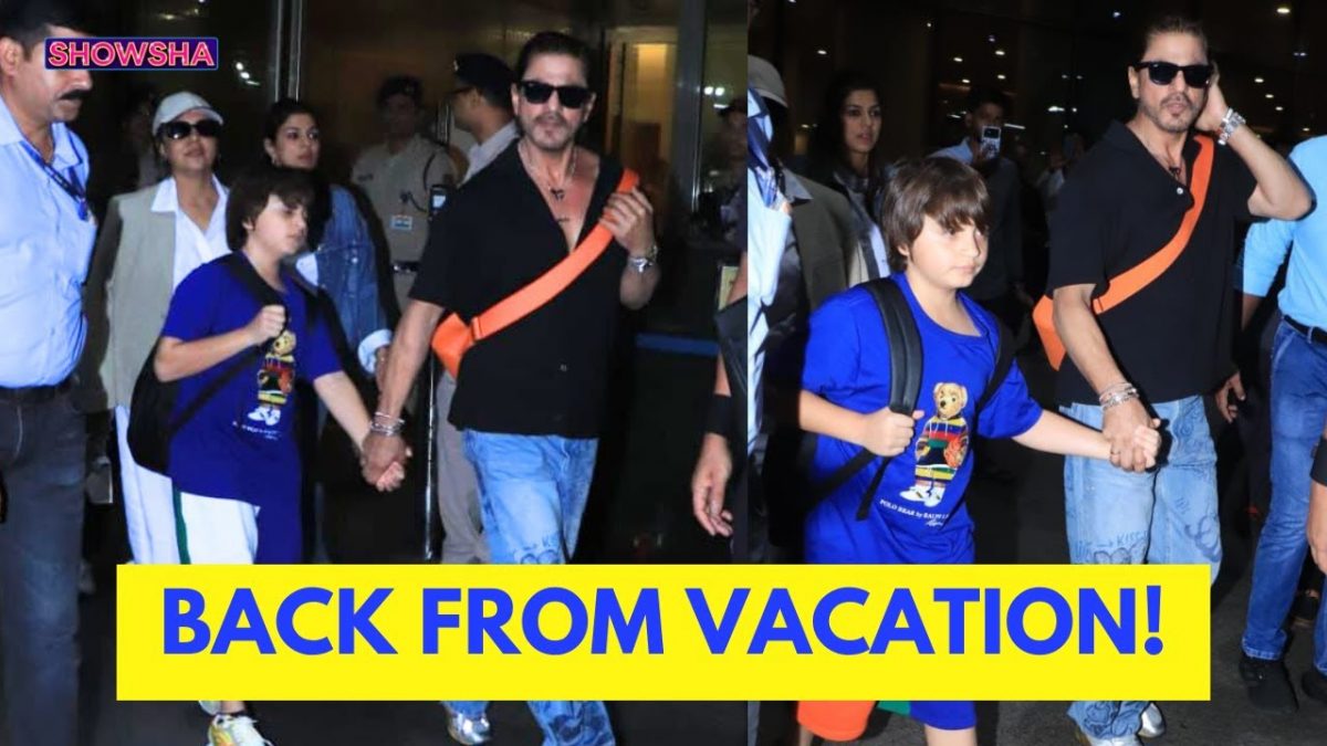 Shah Rukh Khan Holds AbRam's Hand As They Return From London With Gauri ...
