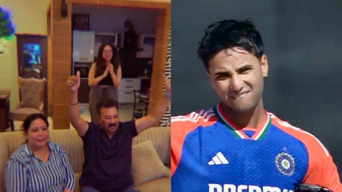 Abhishek Sharma's Family Celebrates His Maiden Century In T20Is, Video ...