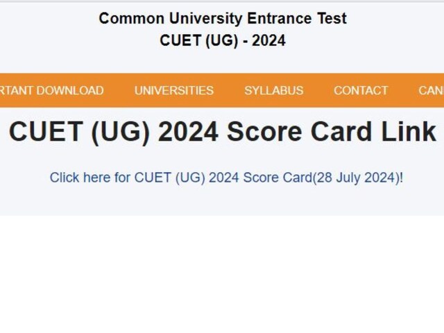 CUET UG Result 2024 LIVE Updates: NTA CUET Scorecards Released, Check ...