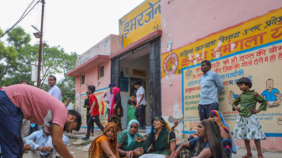 Outside Hathras Hospital, Bodies of Stampede Victims Lay on the Floor ...