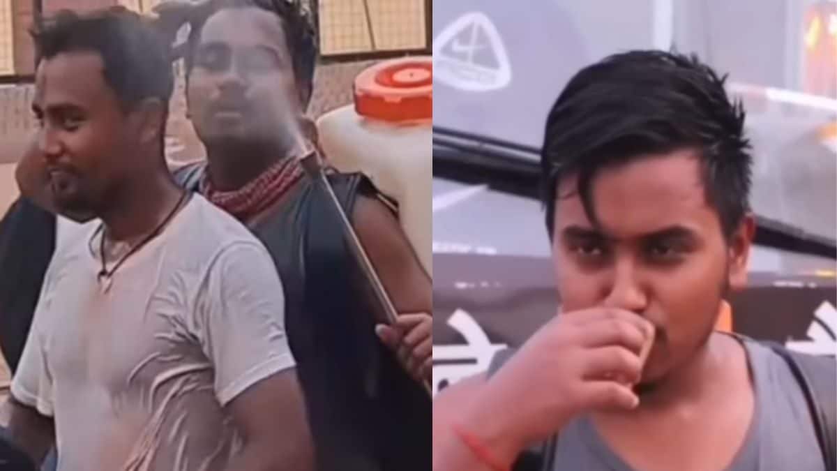 In Bihar's Saharsa, Man Turns Traffic Jam Into Comedy Show With Roadside Bath | Viral News - News18