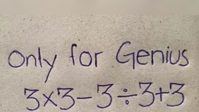 This Viral Math Problem Has Stumped Internet. Can You Solve 3*3-3/3+3 ...