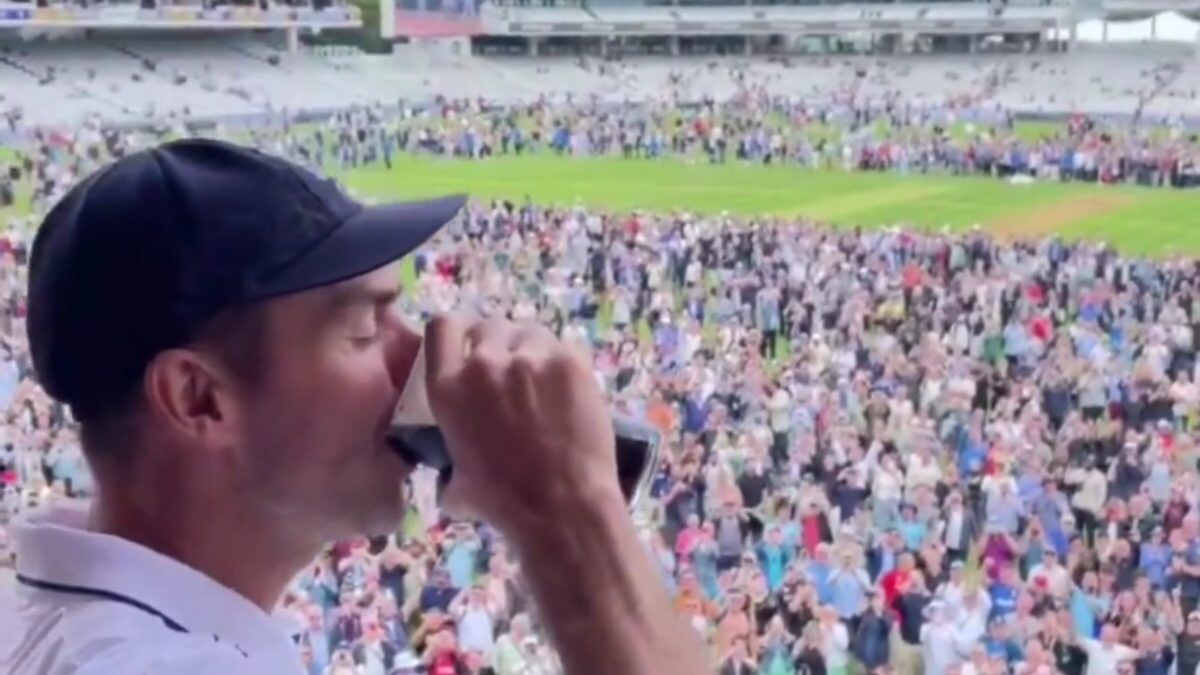 Watch: James Anderson Downs Pint of Guinness in Front of Cheering Fans ...