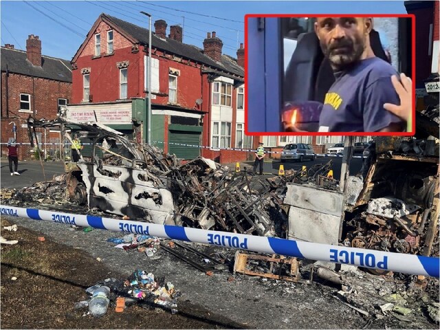 Riots In Leeds: Man Filmed Setting Bus On Fire Arrested, Farage Says ...