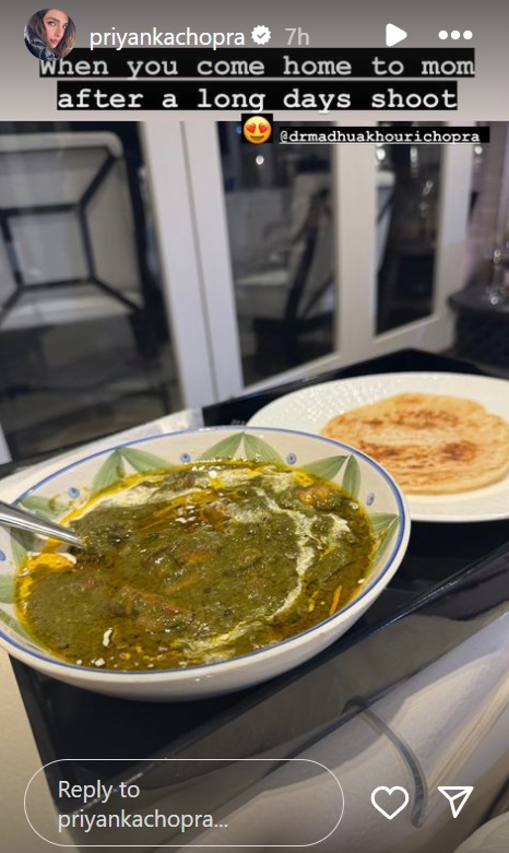Priyanka Chopra Relishes Delicious Homemade Food Cooked By Mother Madhu ...