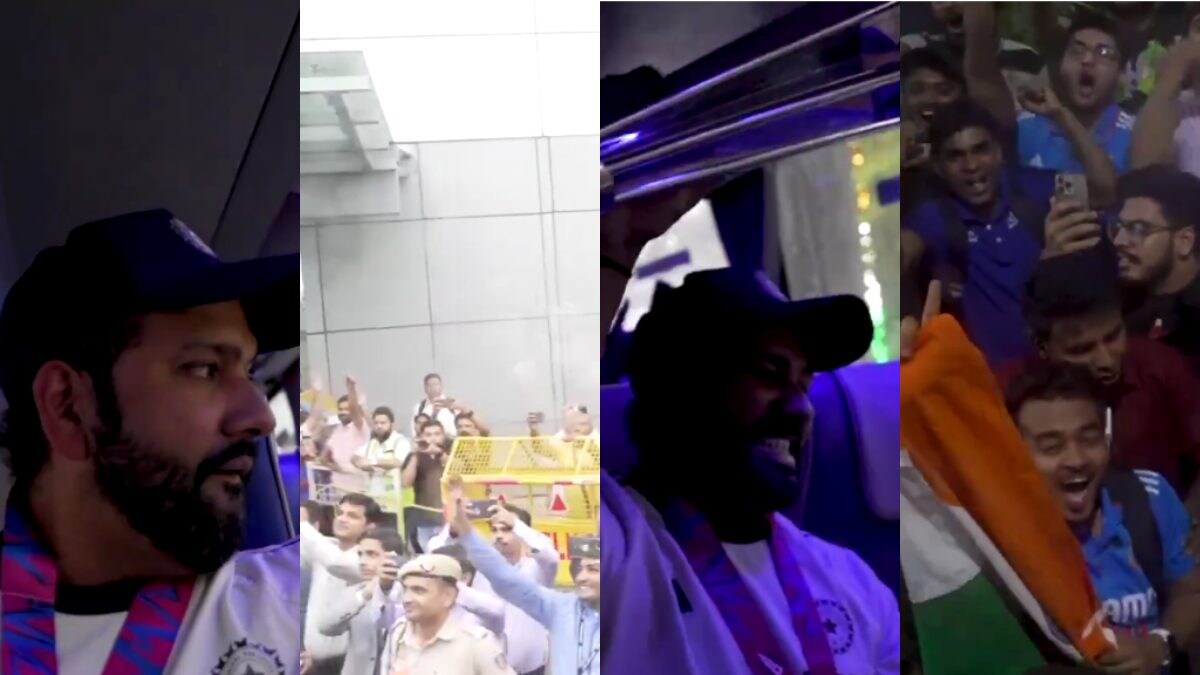 Watch: Rohit Sharma's Animated Celebration From Inside Team Bus as Fans ...