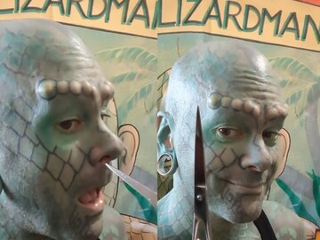 Real-Life 'Lizardman' Talks About His Creepy Transformation - News18