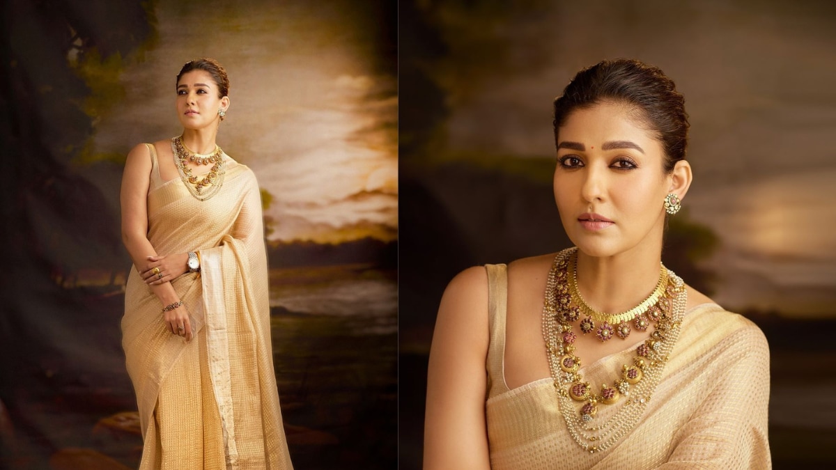 Nayanthara Looks Regal In Off-White Silk Saree And We Can't Take Our ...
