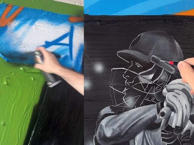 Watch: Spray Paint Artist Recreates MS Dhoni's 2011 World Cup-Winning ...