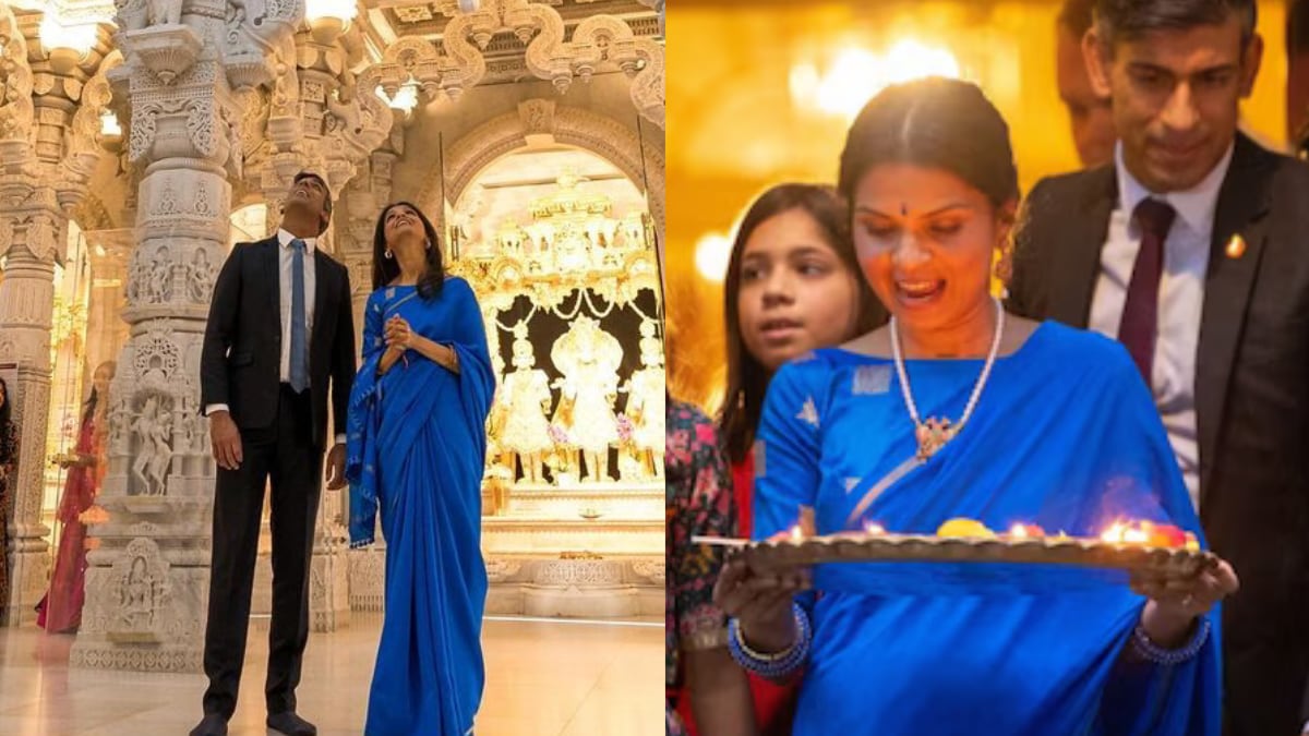Akshata Murty Made A Case For Sustainable Fashion In A Royal Blue Saree ...