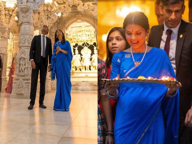 Akshata Murty Made A Case For Sustainable Fashion In A Royal Blue Saree ...