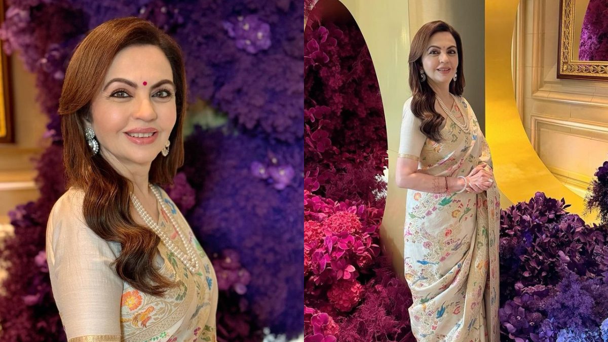 Nita Ambani is Truly A Vision of Grace in Opulent Ivory Saree and ...