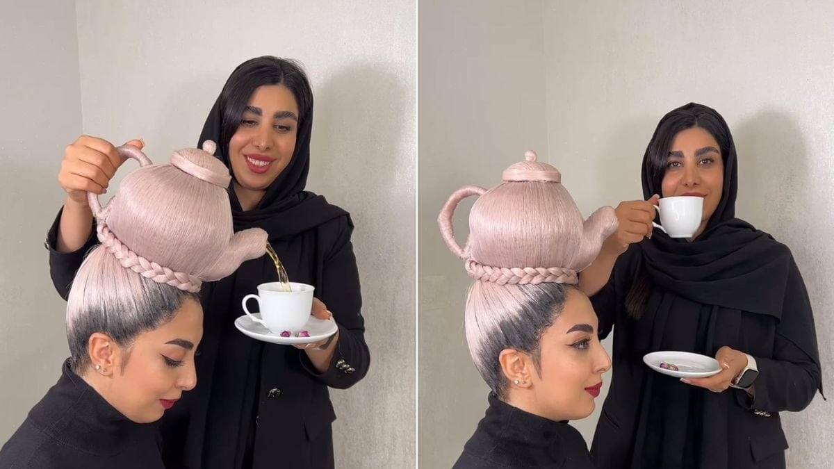 Video of Iranian Hairstylist Flaunting Her ‘Teapot’ Hairstyle on ...