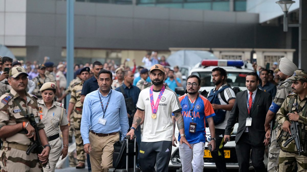 Indian Cricket Team Lands in New Delhi as Fans Brave Rain to Welcome ...