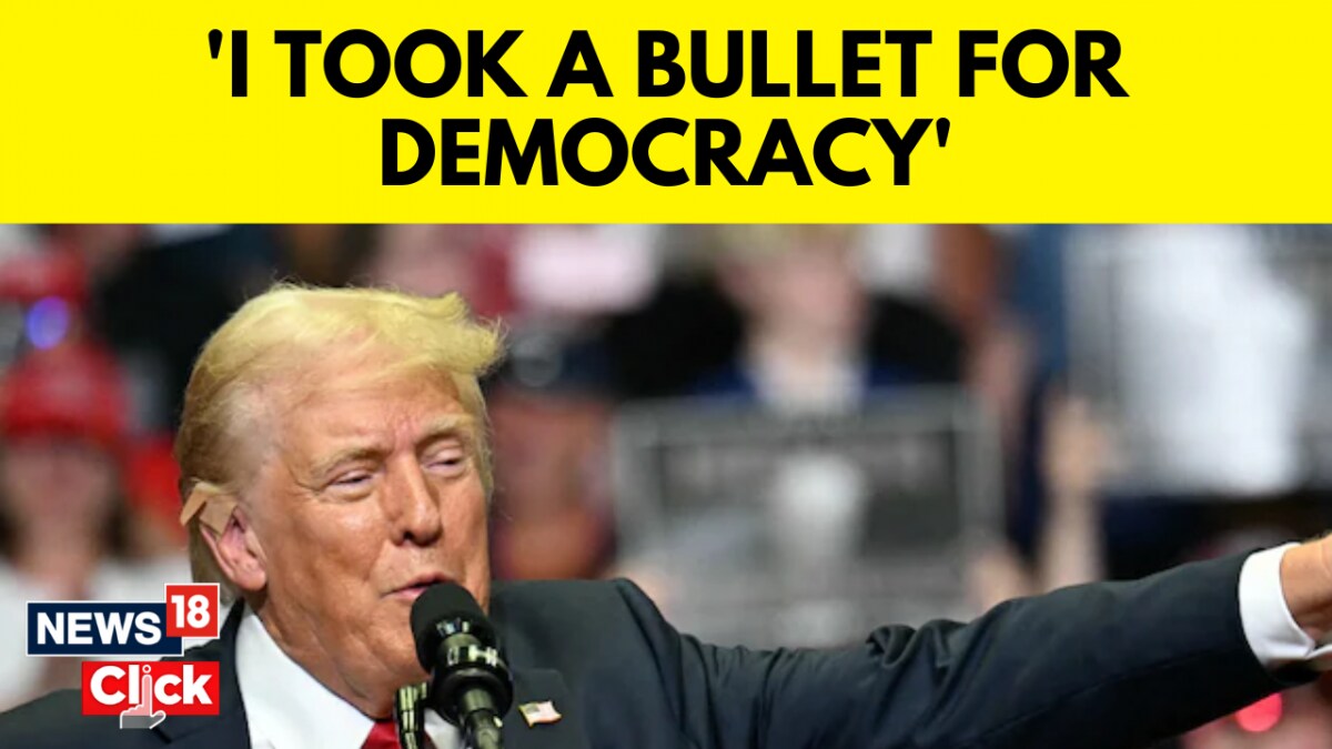 I Took a Bullet for Democracy, Trump Says at First Rally Since Shooting ...