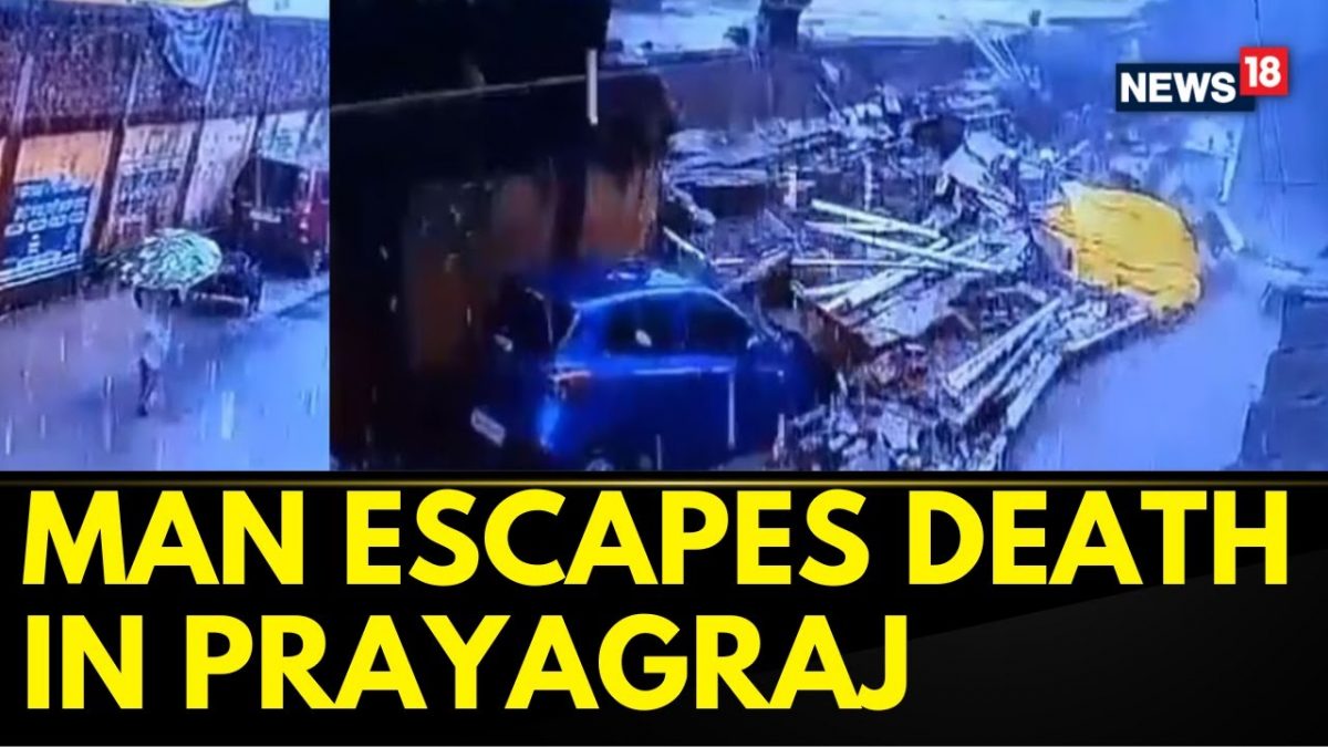 Man Narrowly Escapes Death As Boundary Wall Collapses After Heavy Rains ...