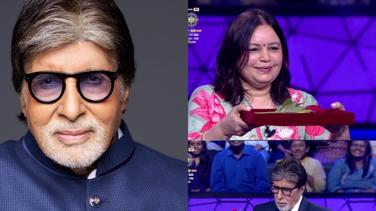 Amitabh Bachchan Smiles As KBC 16 Contestant Romances, Gives Him a Rose ...