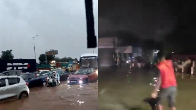 Bengaluru Motorists Stranded in Waterlogged Roads Surface as IT Capital Drowns in Heavy Rains ...