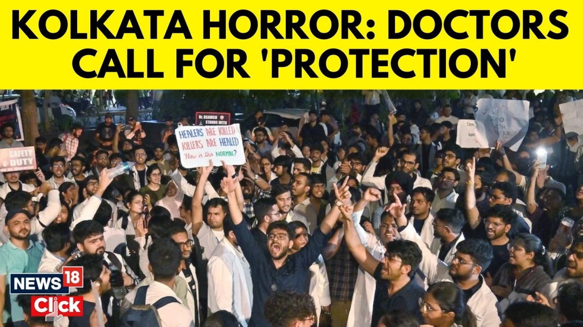 Doctors Protest Outside CGO Condemning Kolkata Doctor Rape-Murder Case ...