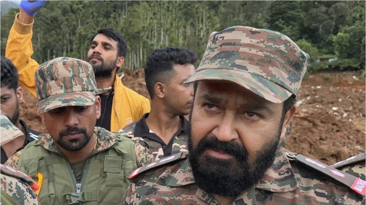 Mohanlal Visits Landslide-Hit Wayanad in Army Uniform, Offers Support ...